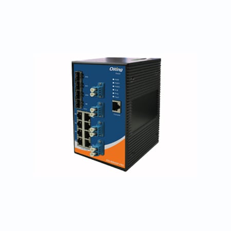 Oring Networking Rugged Slim Type 8x 10/100/1000TX + 4x 100/1000SFP Ethernet Switch IGS-9084GP ...